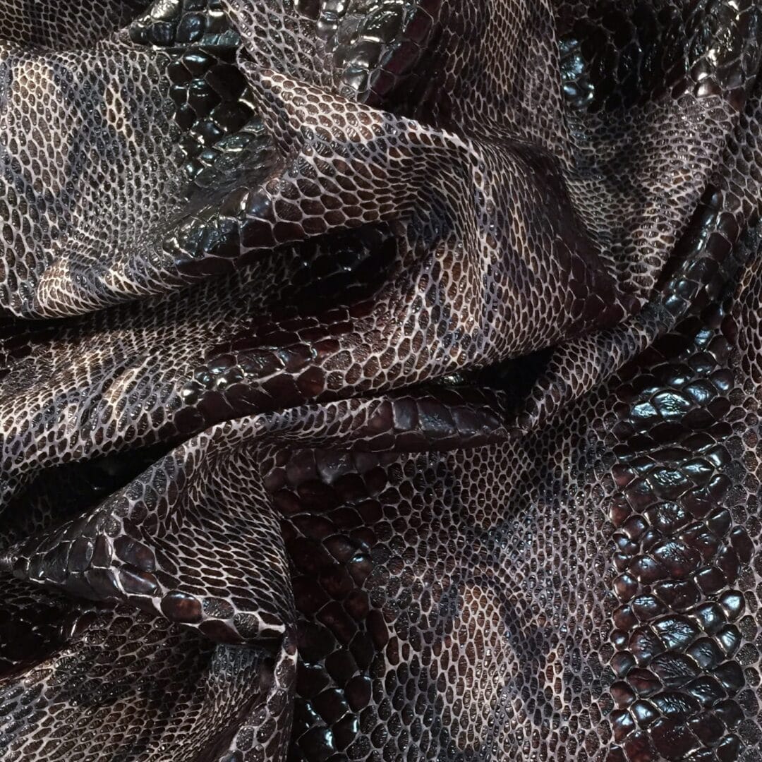 Python Embossed Cow Leather Panel 3 oz Grade A | Avetco Leather Hides ...