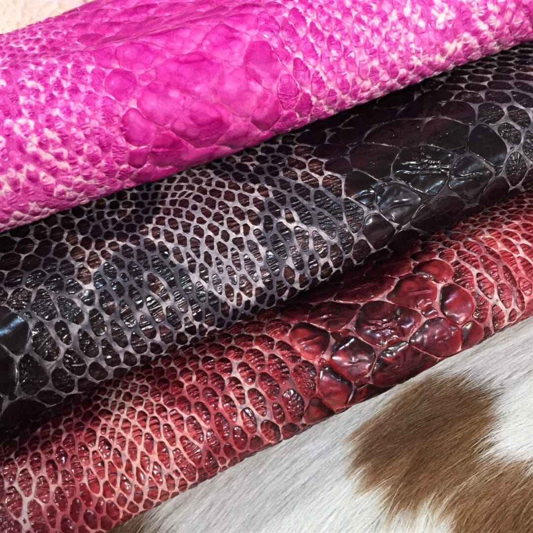 Python Embossed Cow Leather Panel 3 oz Grade A | Avetco Leather Hides ...